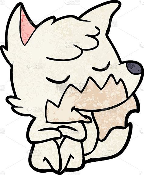 友好的卡通狐狸