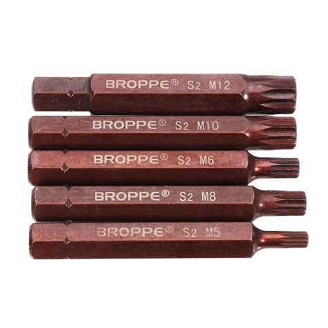 Broppe 5pcs M5 M12 75mm Magnetic Star Screwdriver Vicedeal