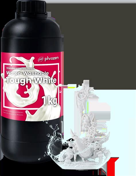 Phrozen Water Washable Tough Resin White 1000 G 3djake Nederland