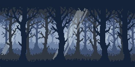 Pixel Art Forest 2 в 2024 г Пиксельная графика Пейзажи Темный лес