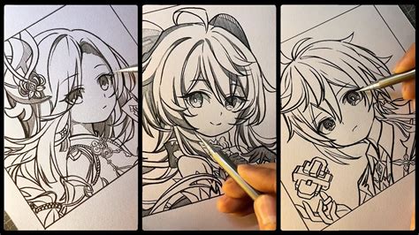 Genshin Impact Character Art Collection Draw So Easy Anime Youtube