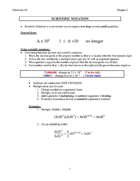 Chemistry 65 Chapter 2 Scientific Notation Measurements And Density