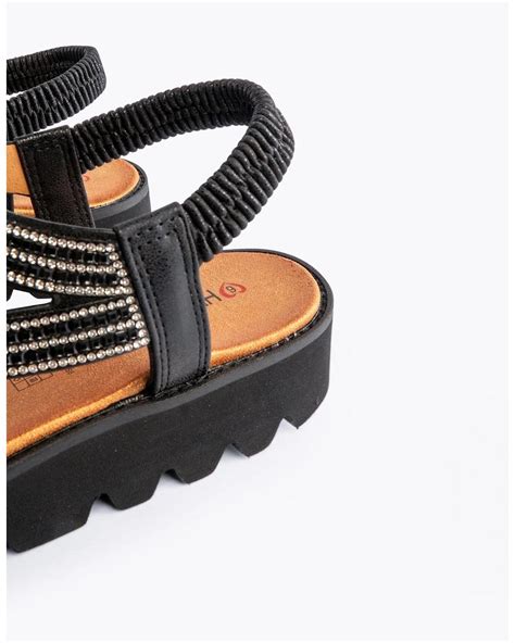 Heavenly Feet Fresco Sandals In Black Lyst Uk