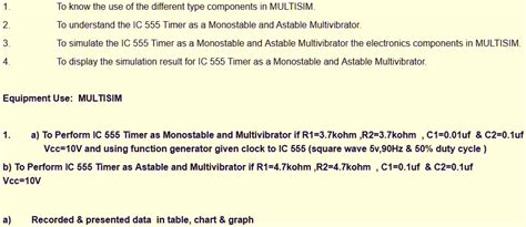 Solved To Know The Use Of The Different Types Of Components In Multisim To Understand The Ic
