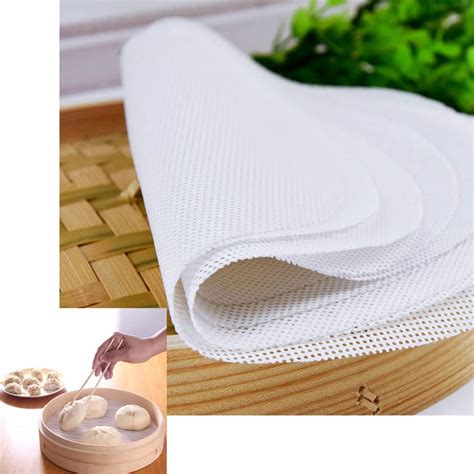 Rolin Roly 5pcs Bamboo Steamer Liners Silicone Steamer Liner Reusable