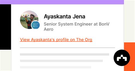 Ayaskanta Jena Senior System Engineer At Bonv Aero The Org