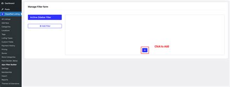 Add Filter Items Classified Listing Documentation