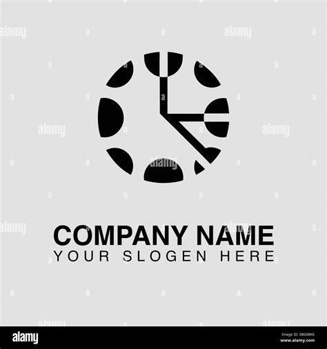 Abstract Clock Logo Design Vector Template For Time Management And Business Productivity Concept