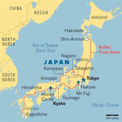 Map Of Japan With Major Cities And Towns