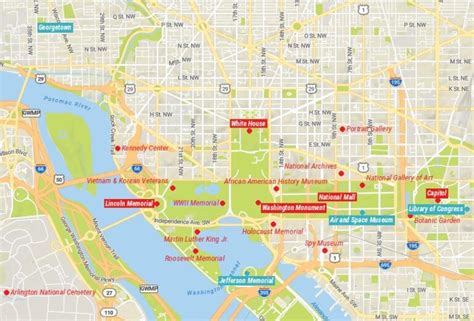 25 Attractions You Shouldnt Miss In Washington D C Map Touropia