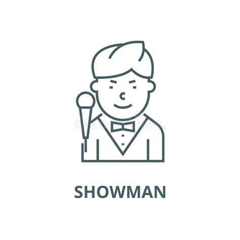 Showman Vector Line Icon Linear Concept Outline Sign Symbol Stock