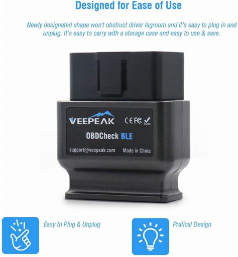 Veepeak Obdcheck Ble Obd2 Bluetooth Scanner Auto Obd Ii Diagnostic Scan