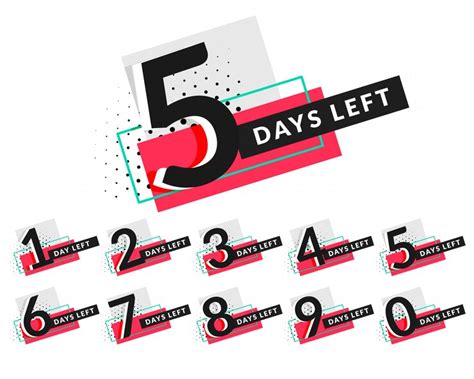 Free Vector Stylish Days Countdown Timer Design