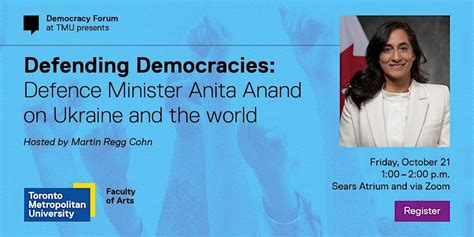 Grant Bishop On Linkedin Defending Democracies Defence Minister Anita Anand On Ukraine And The World