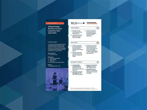 Wlh Consulting And Learning Solutions On Linkedin Setting Strategic Direction Via Senior