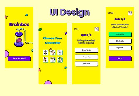 Quiz Game App Neo Brutalist App Design Images Behance