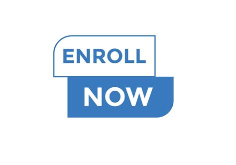 Enroll Now Text Button Web Button Template Enroll Now 8559408 Vector