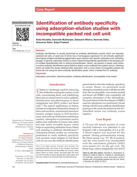 Pdf Identification Of Antibody Specificity Using Adsorption Elution