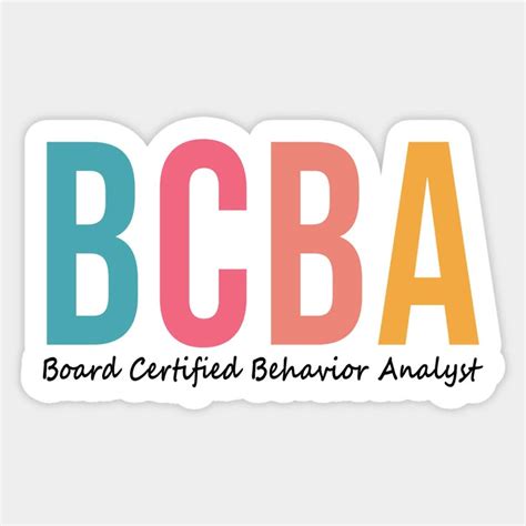 Bcba Sticker Board Certified Behavior Analyst