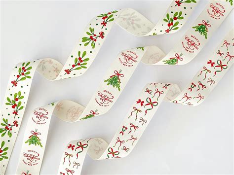 Christmas Ribbon Set 3 Pcs 1 25 Mm Premium Cotton