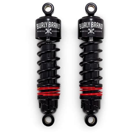 Burly Slammer Plus Shocks For 1980 2020 Harley Touring Black B28