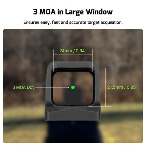 Olight Osight 3 Moa Red Or Green Dot Sight With Magnetic Charging Cove