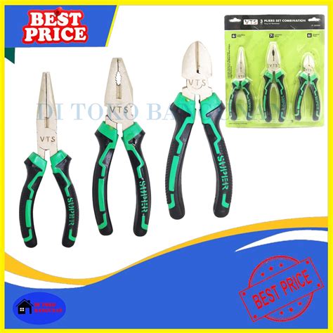 Jual Tang Set Isi 3pc Kombinasi Potong Lancip Vts Tang Set Combi