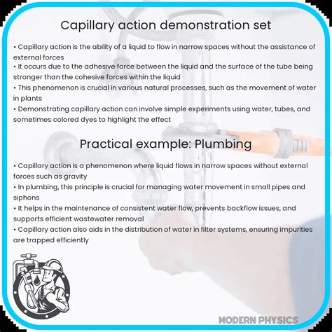 Capillary Action Demo Set Adhesion Cohesion And Fluid Dynamics
