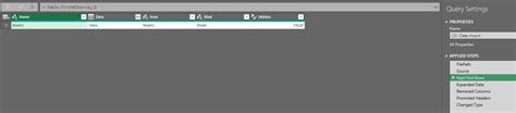 attempt to use table columnnames in xlsx import microsoft