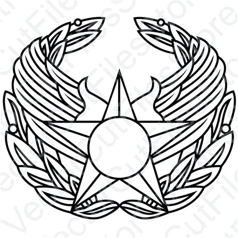 Us Air Force Commander Insignia Vector File Etsy