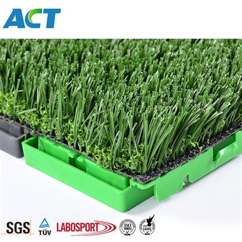 Interlock Noninfll Artificial Turf For Football Court Y30 R1 China