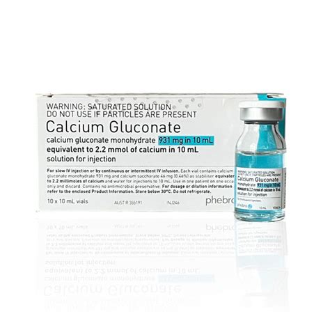 Calcium Gluconate Injection 10ml Whelping Supplies