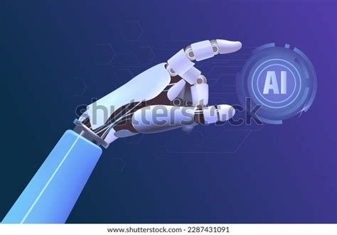 Robot Artificial Intelligence Robot Arm Graphic Stock Vector Royalty