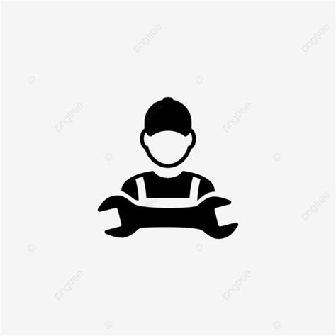 Icono De Vector Mecánico Técnico De Coche Png Blanco Plano Industria Png Y Vector Para