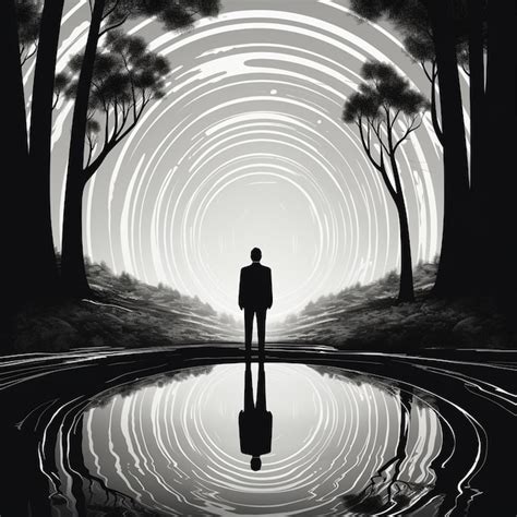 Premium Ai Image A Alone Man Illustration