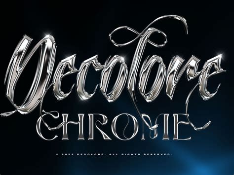 Dribbble Decolore Chrome Text Effect By Martynas Palaima