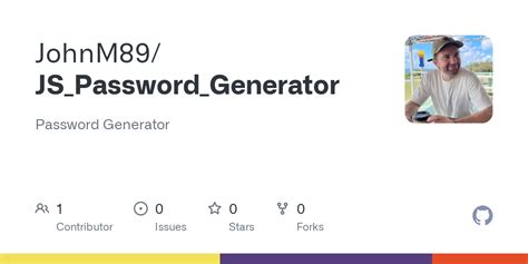 Github Johnm89jspasswordgenerator Password Generator