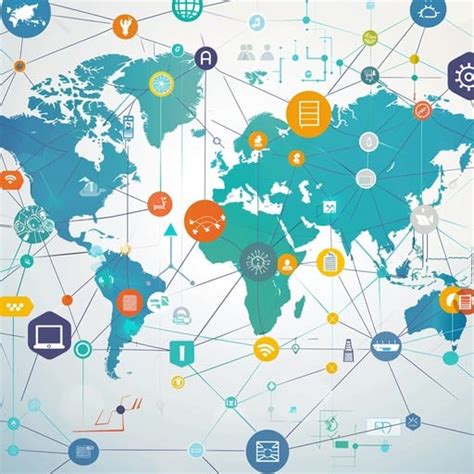 Free Global Network Map Image Global Network Map Download At Stockcake