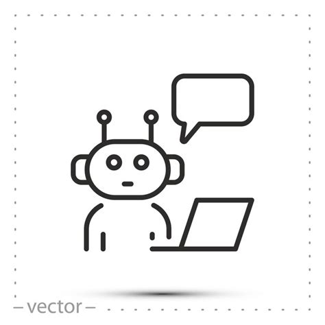 Ícone Do Chatbot Vetor Premium