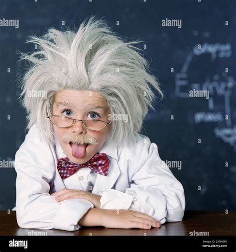 Einstein Boy Five Year Old Boy Dressed Up As The Swiss German Us
