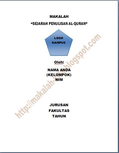 Makalah Sejarah Penulisan Al Quran Makalah Kita