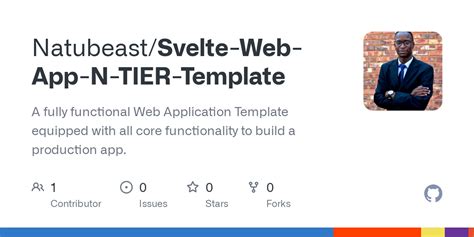 Github Natubeast Svelte Web App N Tier Template A Fully Functional Web Application Template