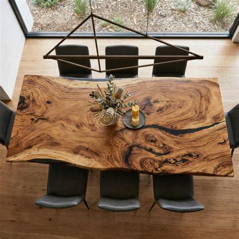 Wooden Dining Table For Modern And Compact Dining Spaces Natural