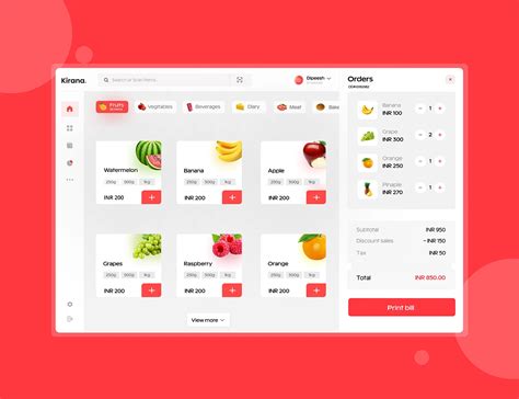 Pos System Ui Behance