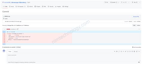 [devsecops] remove the secrets on git nimtechnology