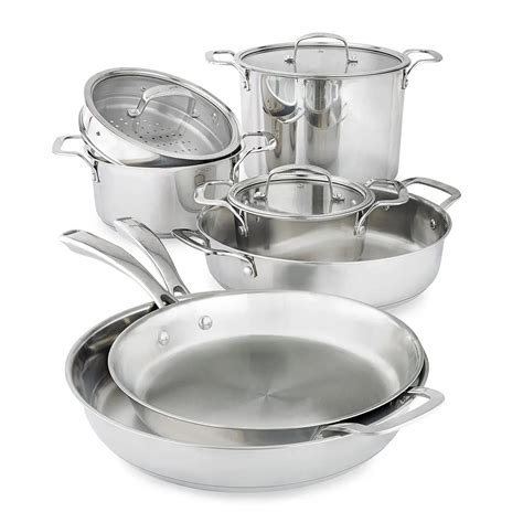 Belgique Stackable Stainless Steel Cookware Set Deals