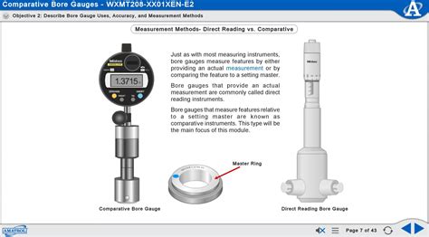 Bore Gauges Elearning Courseware Types Components And Settings Of