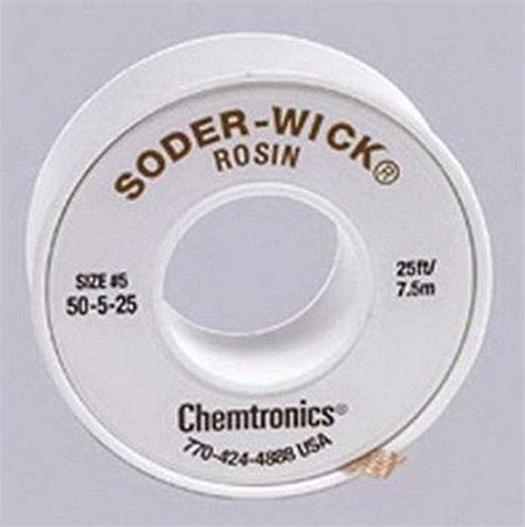 Chemtronics Desoldering Braid Chem Wik Rosin 10 50l 010 50ft