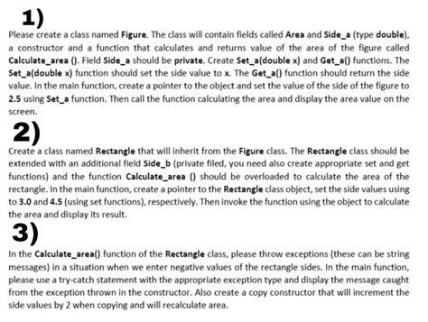 Solved 1 Please Create A Class Named Figure The Class Will