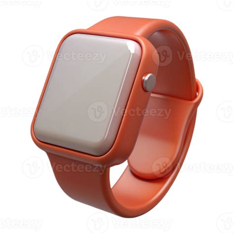 Orange Smartwatch With Square Face 51221792 Png